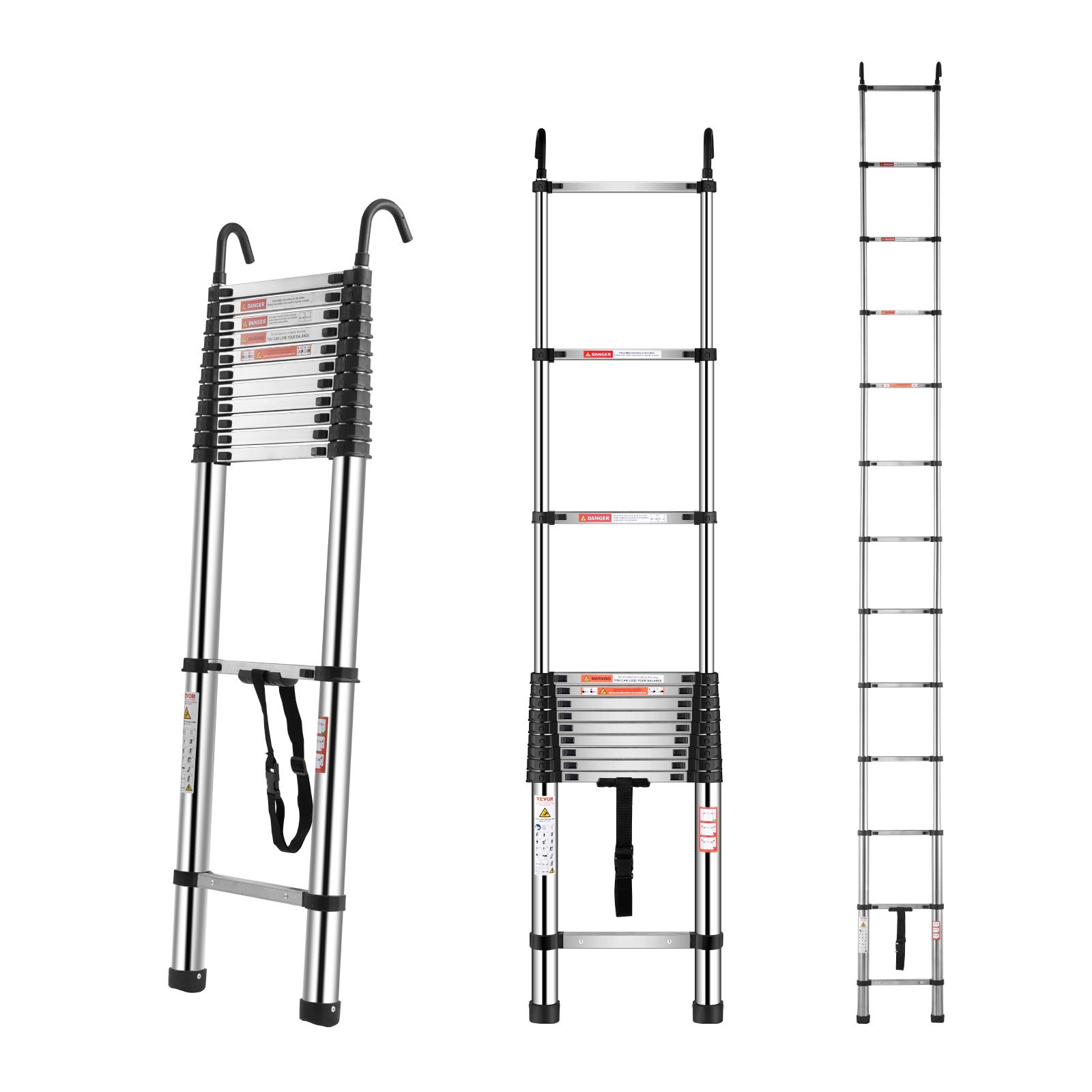 Échelle Télescopique 5030 mm,SucceBuy Escabeau Inox Extensible 150 kg ...