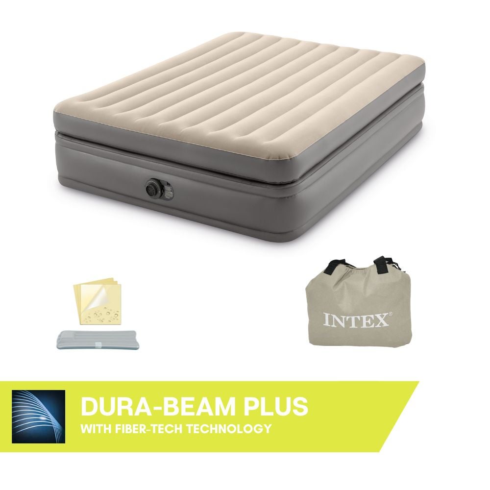 Intex 64164 Colchón doble Dura Beam Prime Comfort 152x203x51 cm con bomba integrada | Leroy Merlin