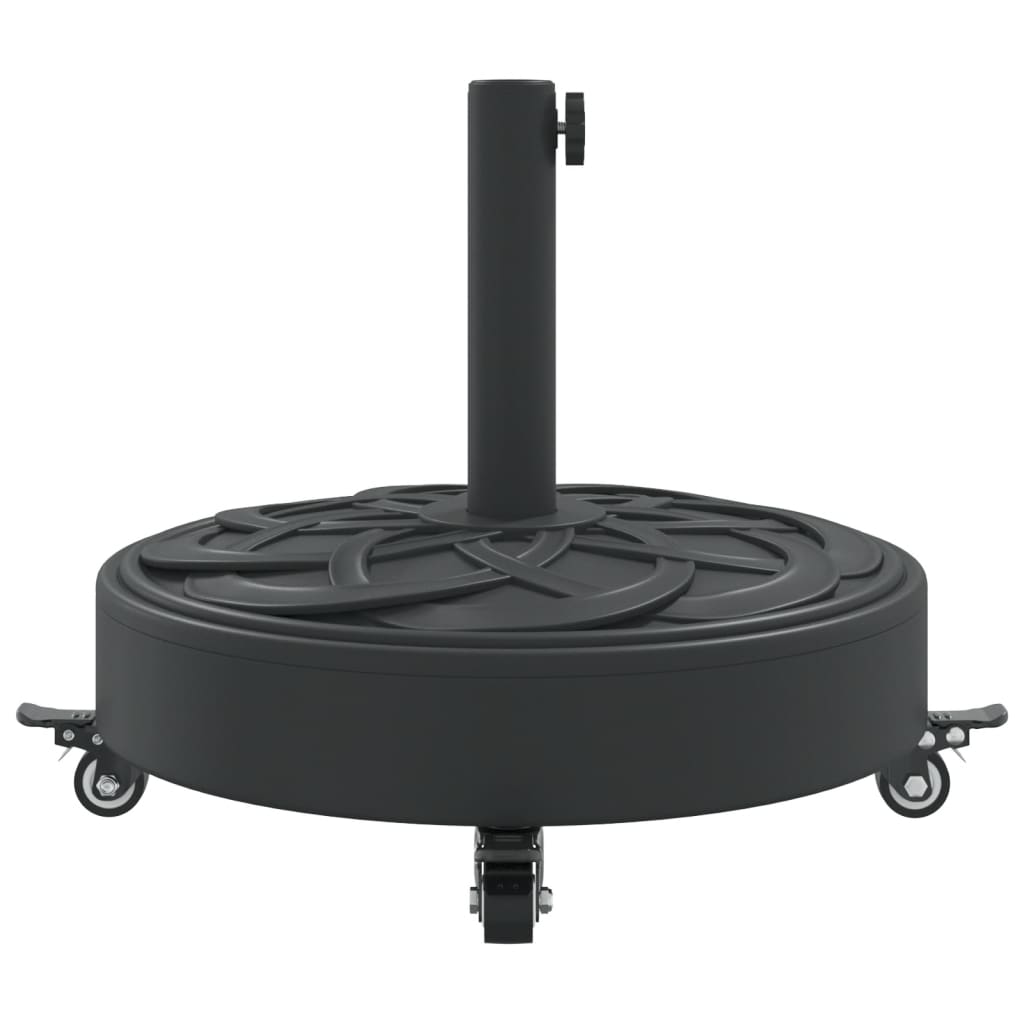 Pied de parasol rond avec roulettes pour mâts ?38/48 mm 27 kg | Leroy ... Pied de parasol rond avec roulettes pour mâts ?38/48 mm 27 kg | Leroy ...