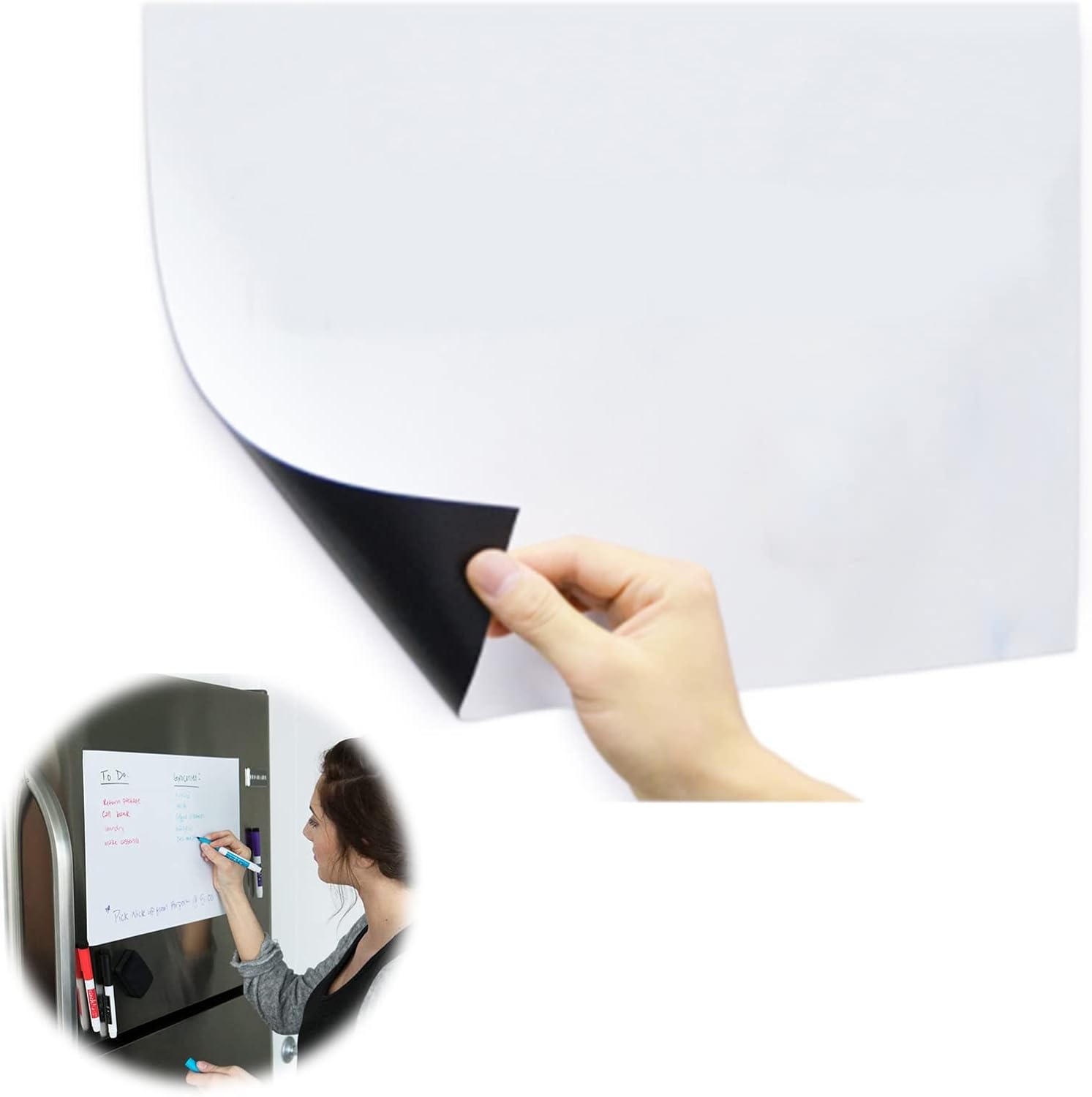 Pizarra magnética blanca para nevera, borrable, para refrigerador ...
