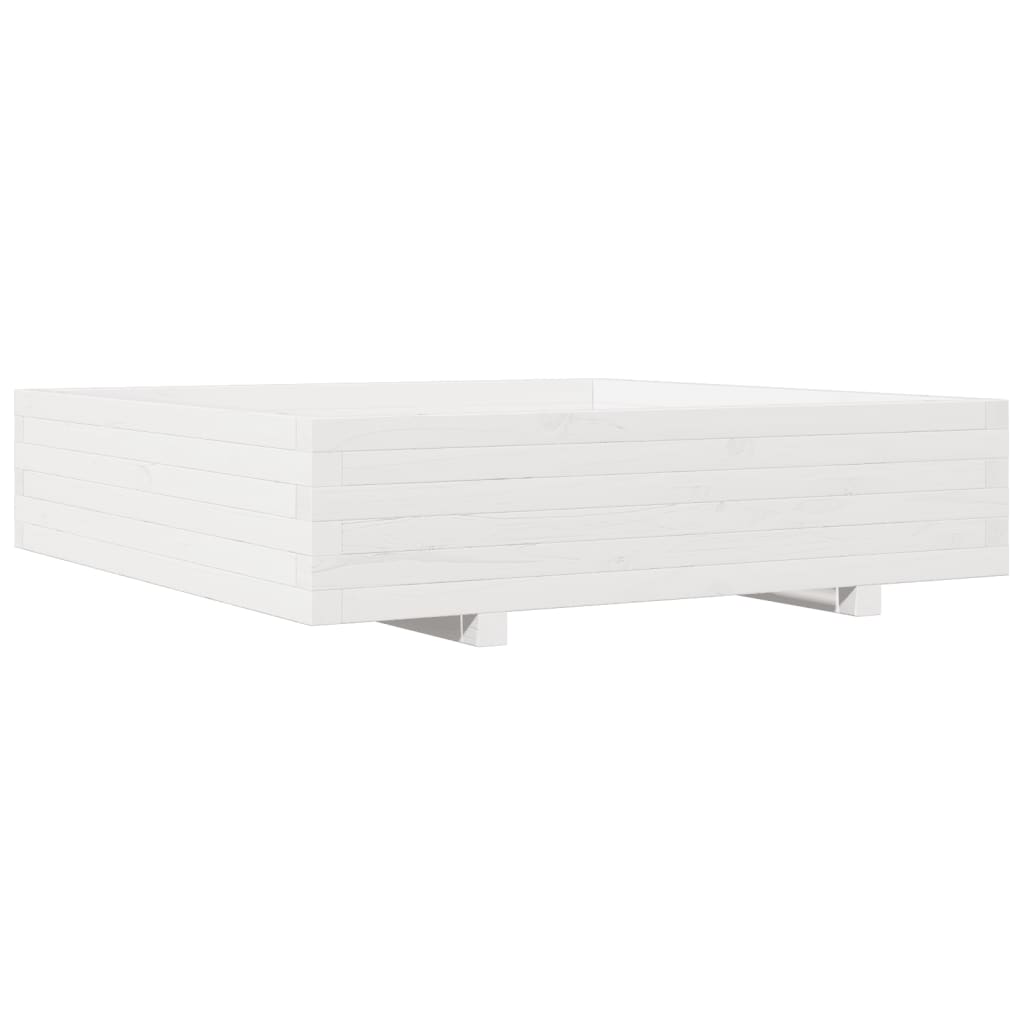 Jardinière en bois de pin blanc massif 100x100x26,5 cm - COMFORTXL ...