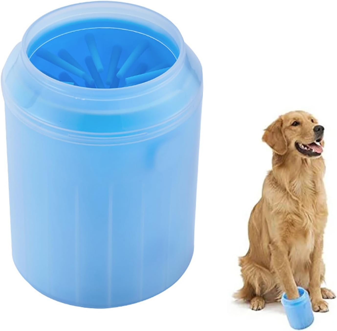 Limpiador portátil de patas de perro - Cepillo de silicona suave con ...