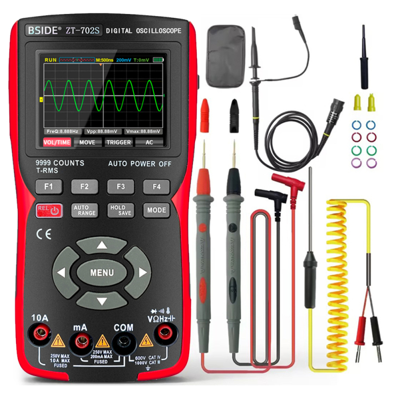 Oscilloscope numérique 2 en 1 avec multimètre, fréquence d ...