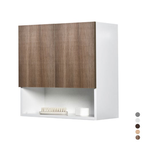 ARMOIRE MURALE AVEC 2 PORTES ET COMPARTIMENT OUVERT Rovere | Leroy Merlin