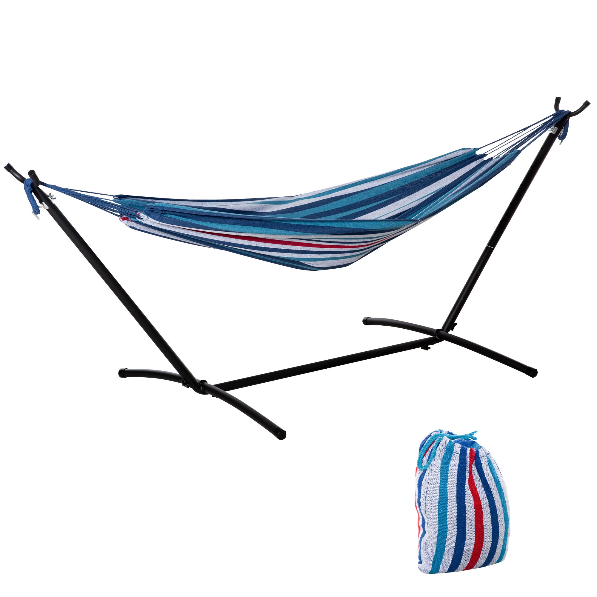 Outsunny Hamac de Jardin avec Support en métal époxy hamac sur Pied 1 ...