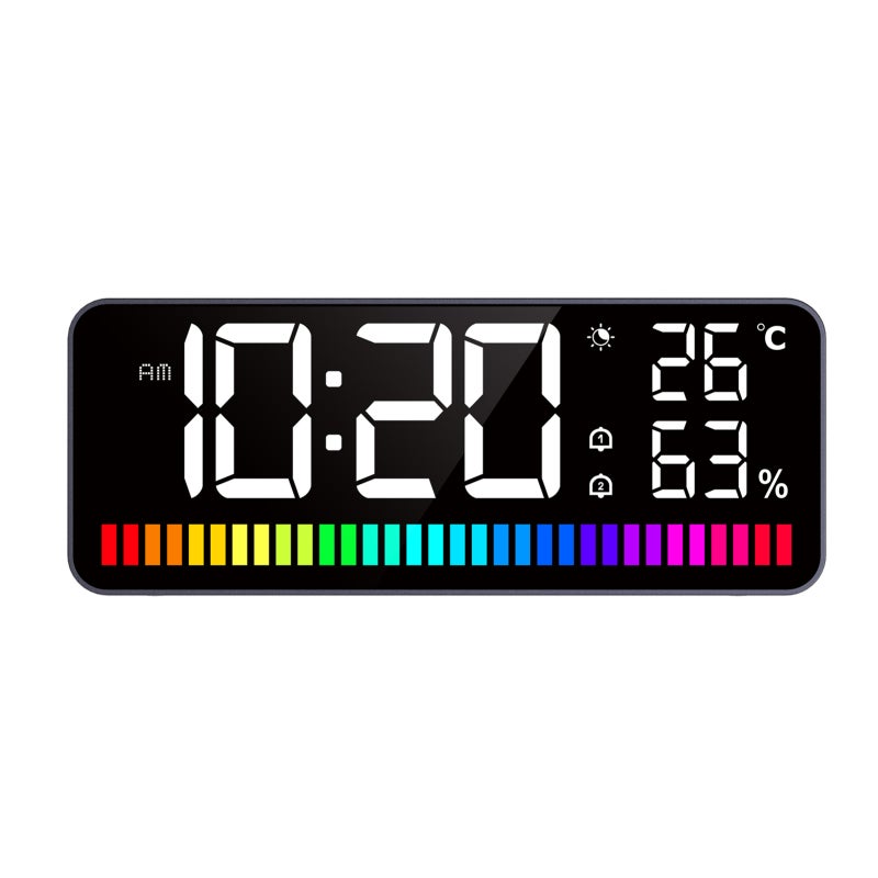 Réveil thermostatique et hygrométrique avec contrôle sonore LED ...
