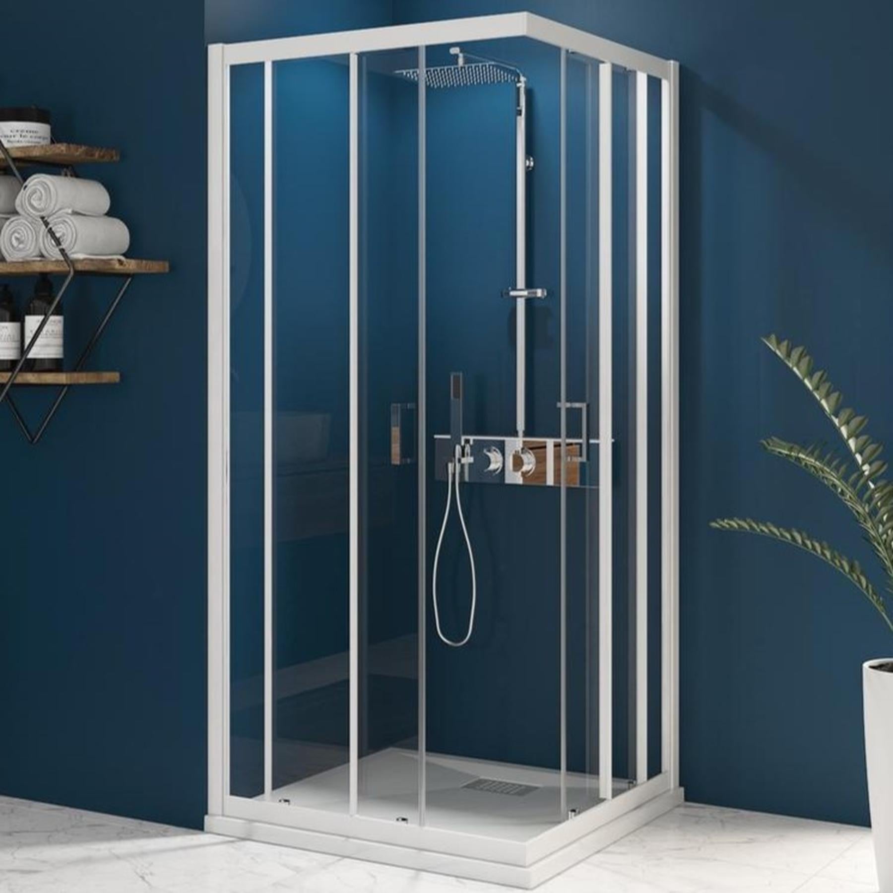 Porta doccia scorrevole SMART Express dimensioni angolo 80x80 profilo ...