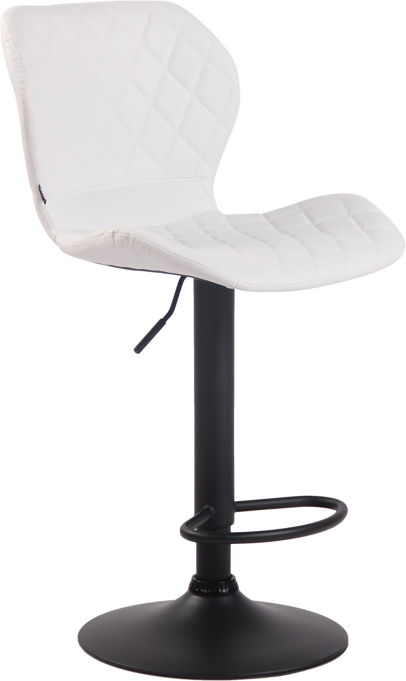 Taburete de bar x1 con costuras decorativas en forma de rombo en PVC ...