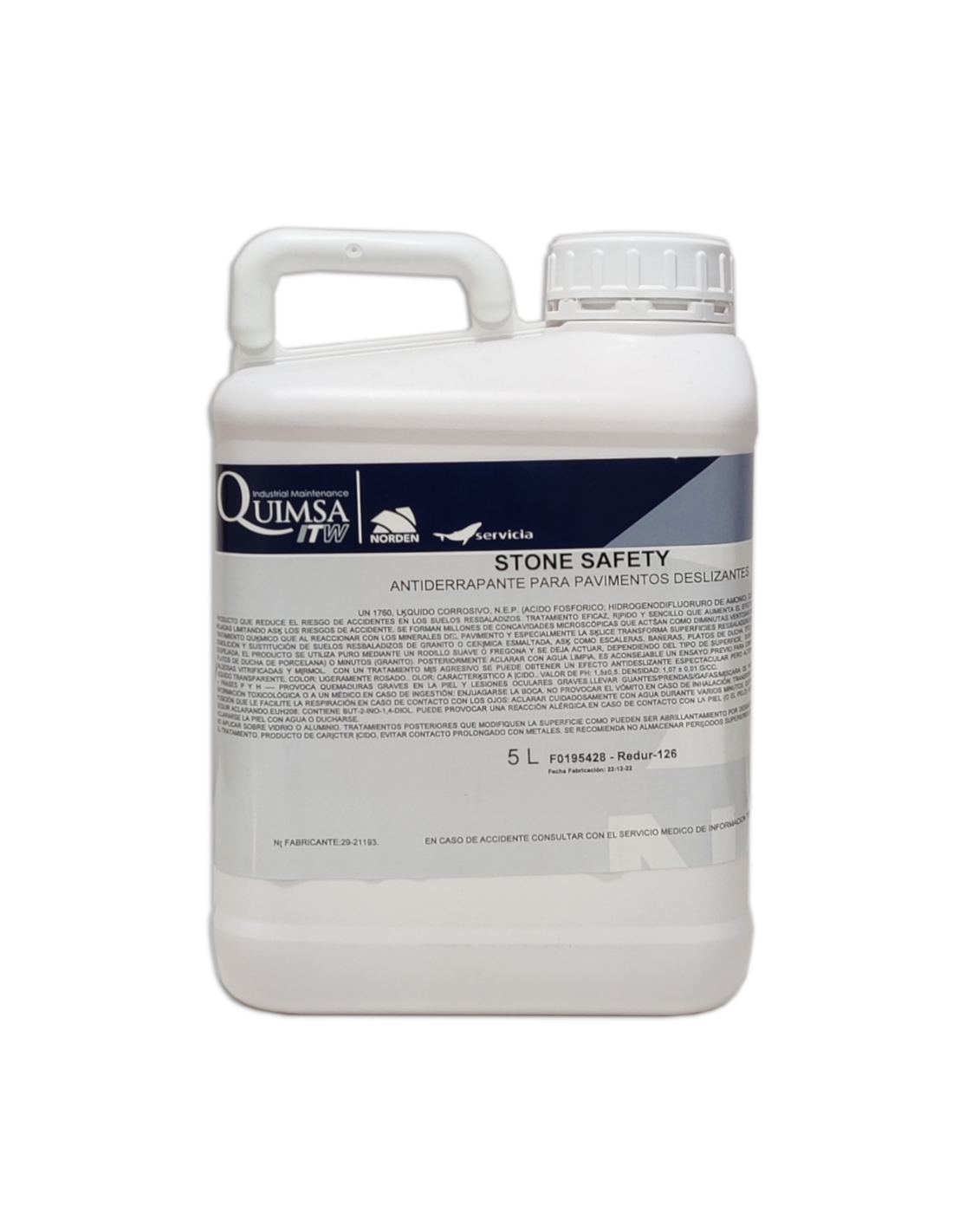 Quimsa ITW - LIQUIDO ANTIDESLIZANTE PARA PAVIMENTOS STONE SAFETY 5 LT | Leroy Merlin