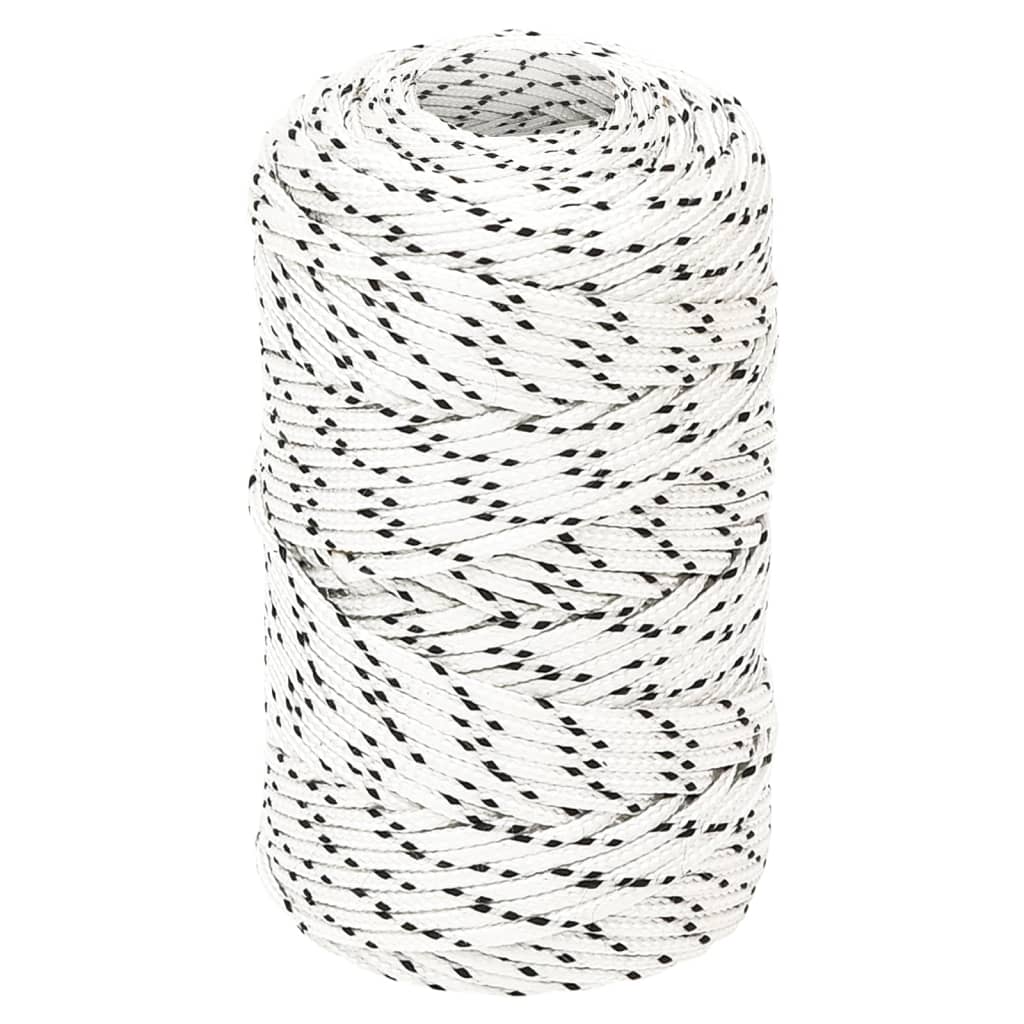 Corde de bateau tressé Blanc 2 mmx250 m Polyester vidaXL | Leroy Merlin