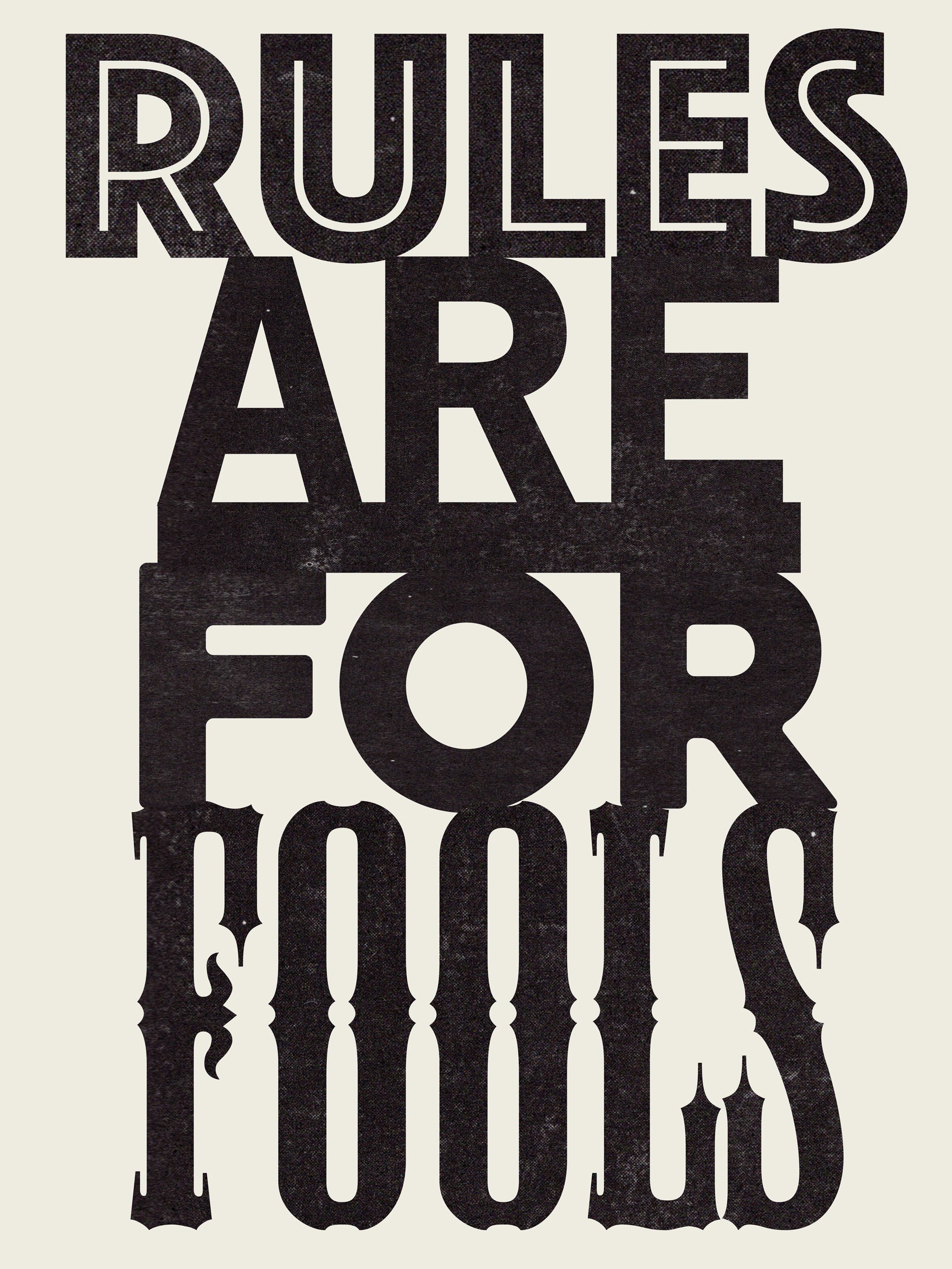 TYPO - Signature Poster - Rules_1 - 40x60 cm - BENEFFITO | Leroy Merlin
