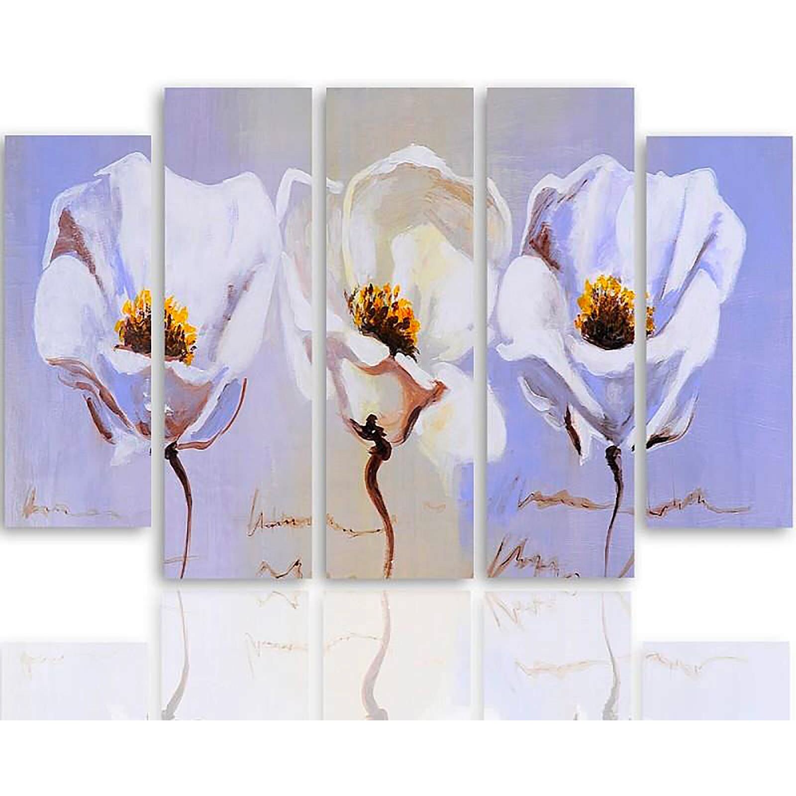 Tableau trois fleurs - 150 x 100 cm | Leroy Merlin