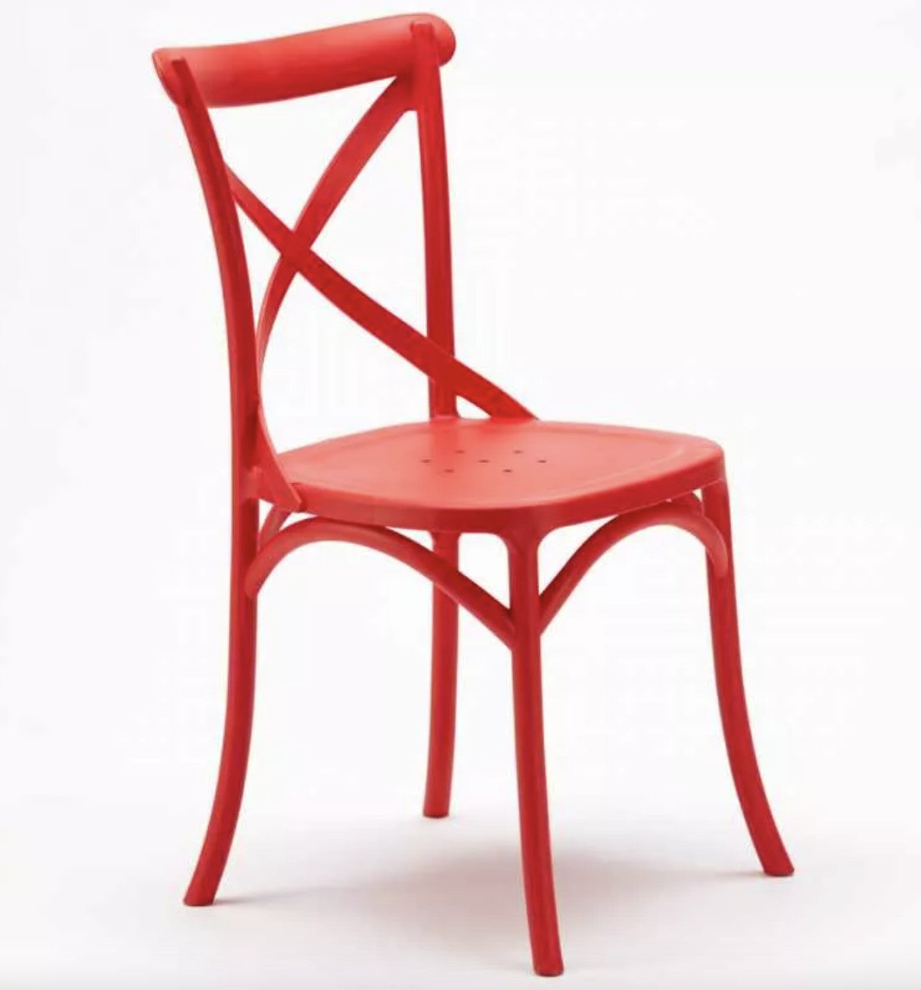 Silla apilable Ruskia-Color Rojo | Leroy Merlin