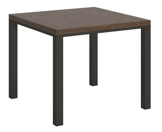 Petite table carrée pliante 90x90-180 Dova-Couleur Marron | Leroy Merlin