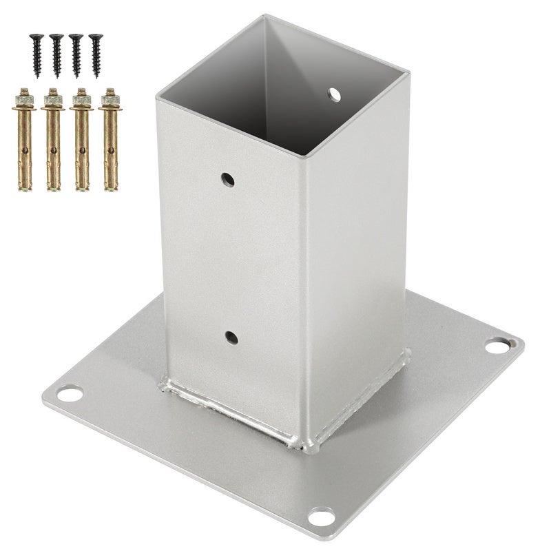 4x Pied de poteau carré Pergola Pied de poteau Support Pied à fixer ...