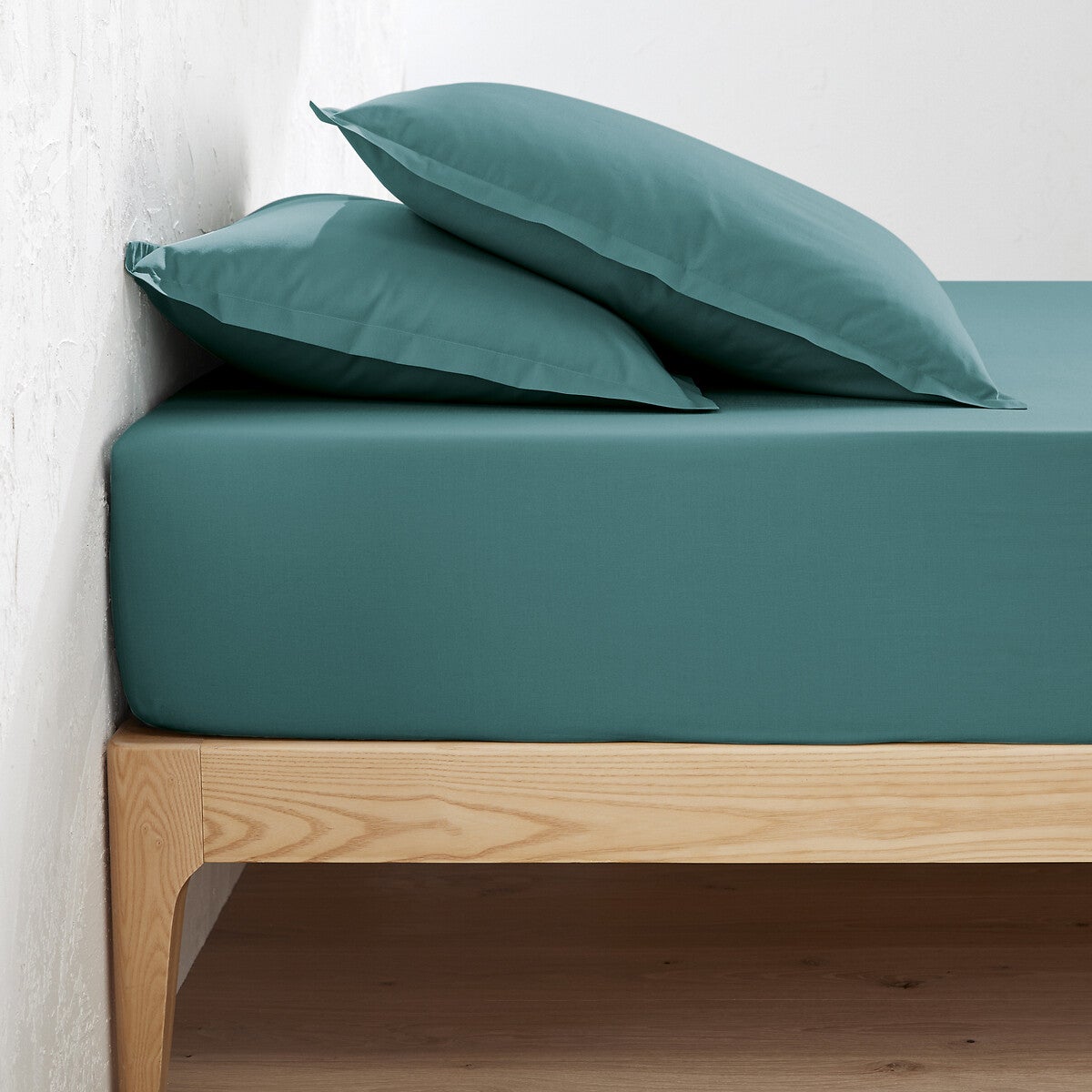 Drap housse en percale coton bonnet 30 cm Scenario - Mauve - 90 x 200 ...