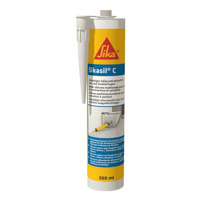 Sikasil-C - Mastic silicone mono-composant neutre - Sika - Cartouche de ...