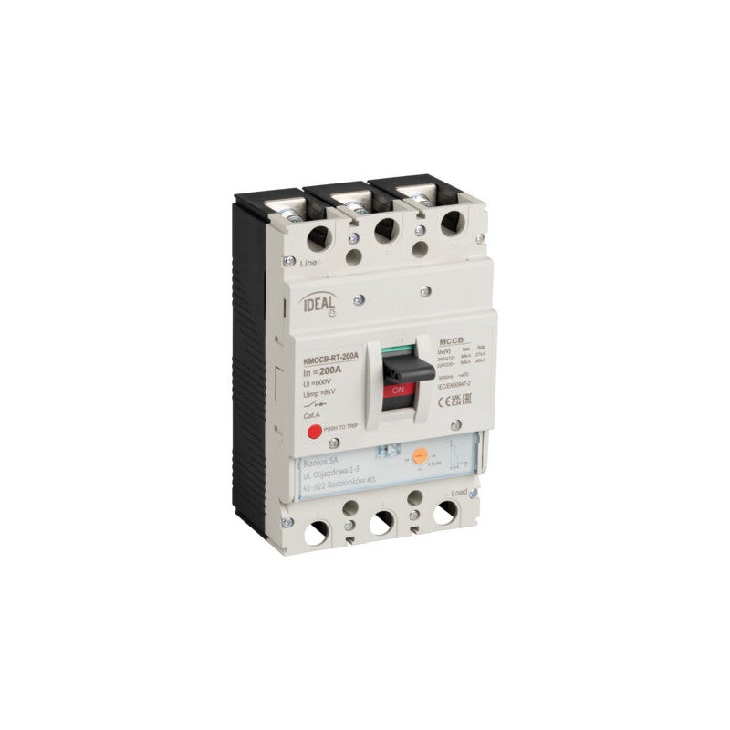 Interruttore di circuito MCCB compatto KMCCB - 200A, IP20, 50Hz, 800V ...