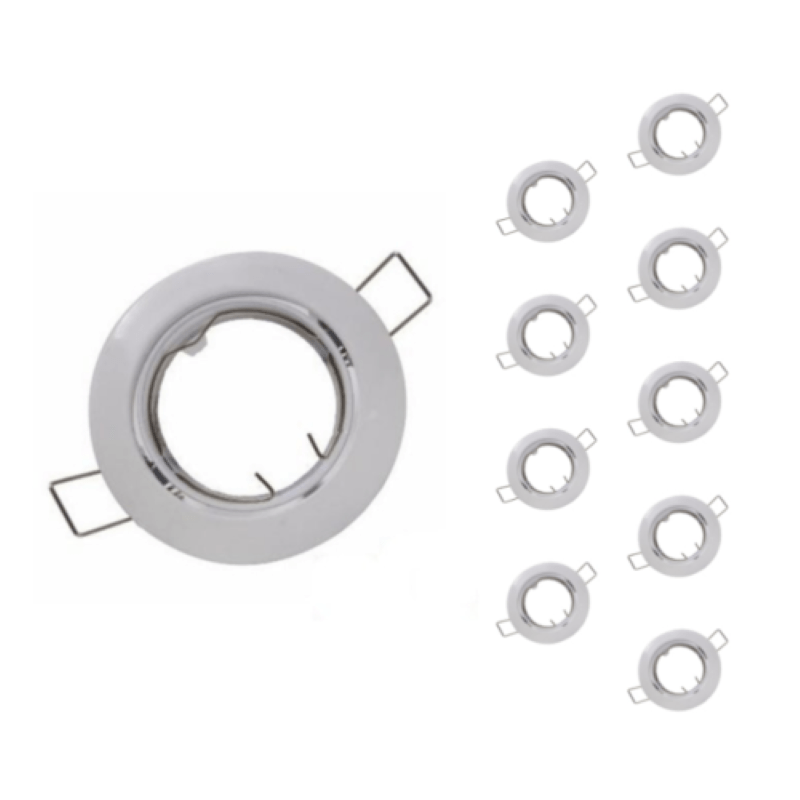 Support Spot GU10 LED Orientable BLANC (Pack de 10) - SILAMP | Leroy Merlin