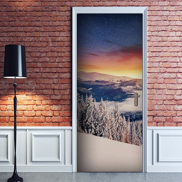 Sticker pour portes sans bulles et découpable - Neige 93x210cm | Leroy ...