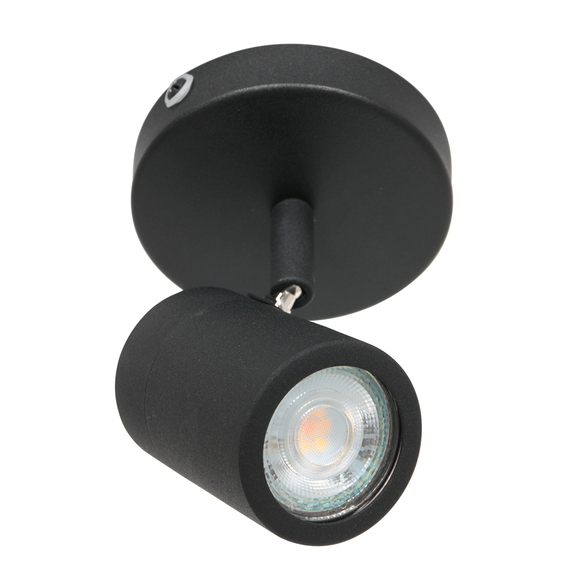 Mexlite - spot - Upround LED - noir - métal - Ø 10cm - GU10 - 2486ZW ...