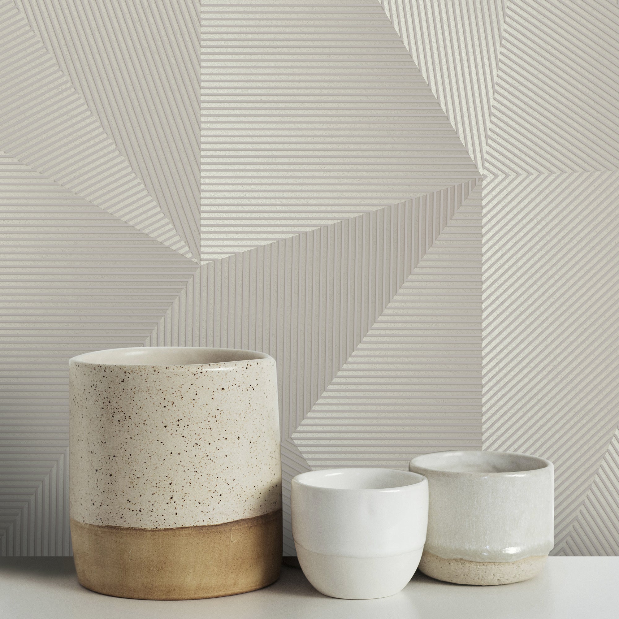 Papel pintado Superfresco Easy 3D geometric neutral | Leroy Merlin