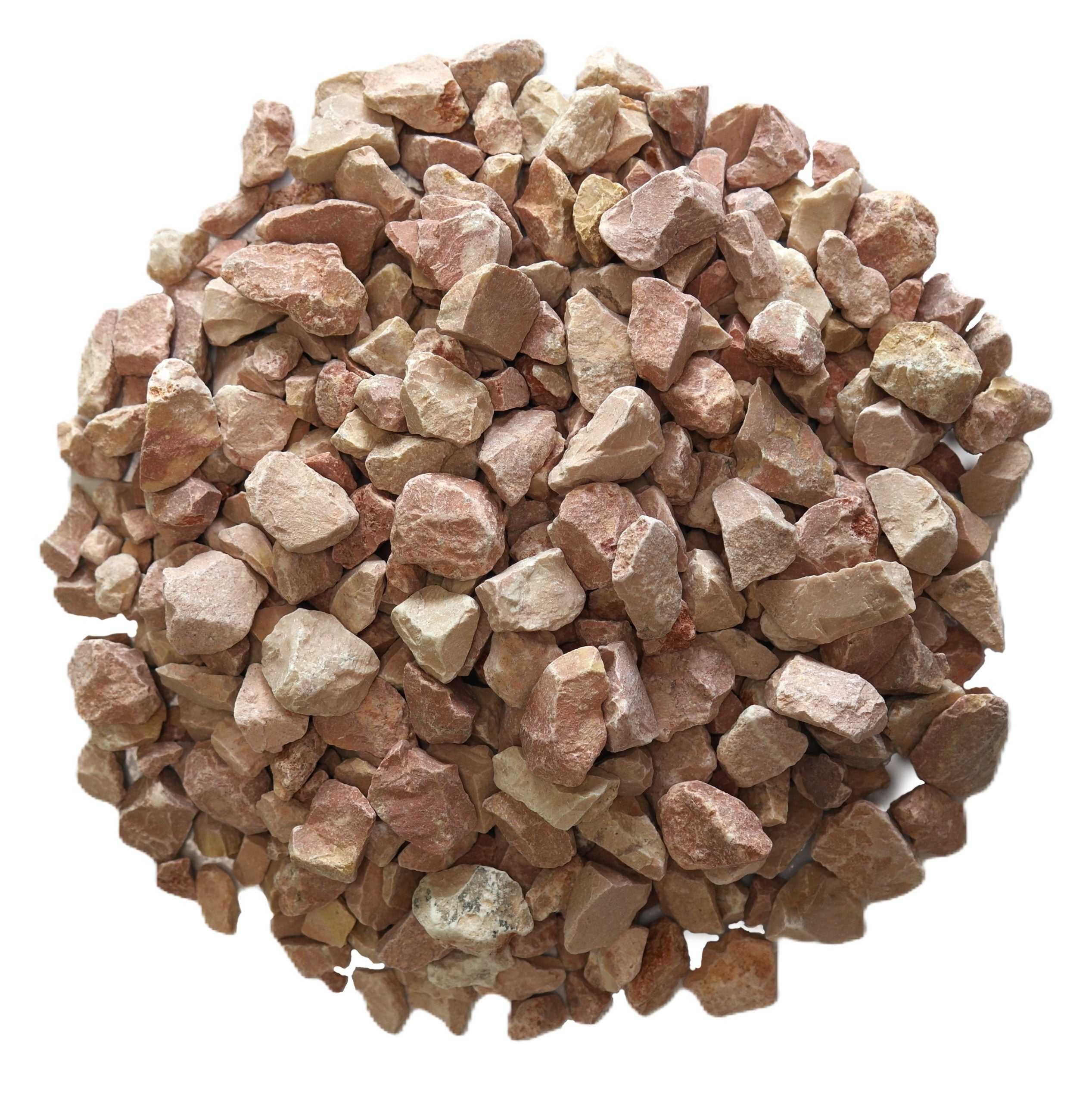 Gravillon concassé rose calcaire 8/14 en sac de 25 KG | Leroy Merlin