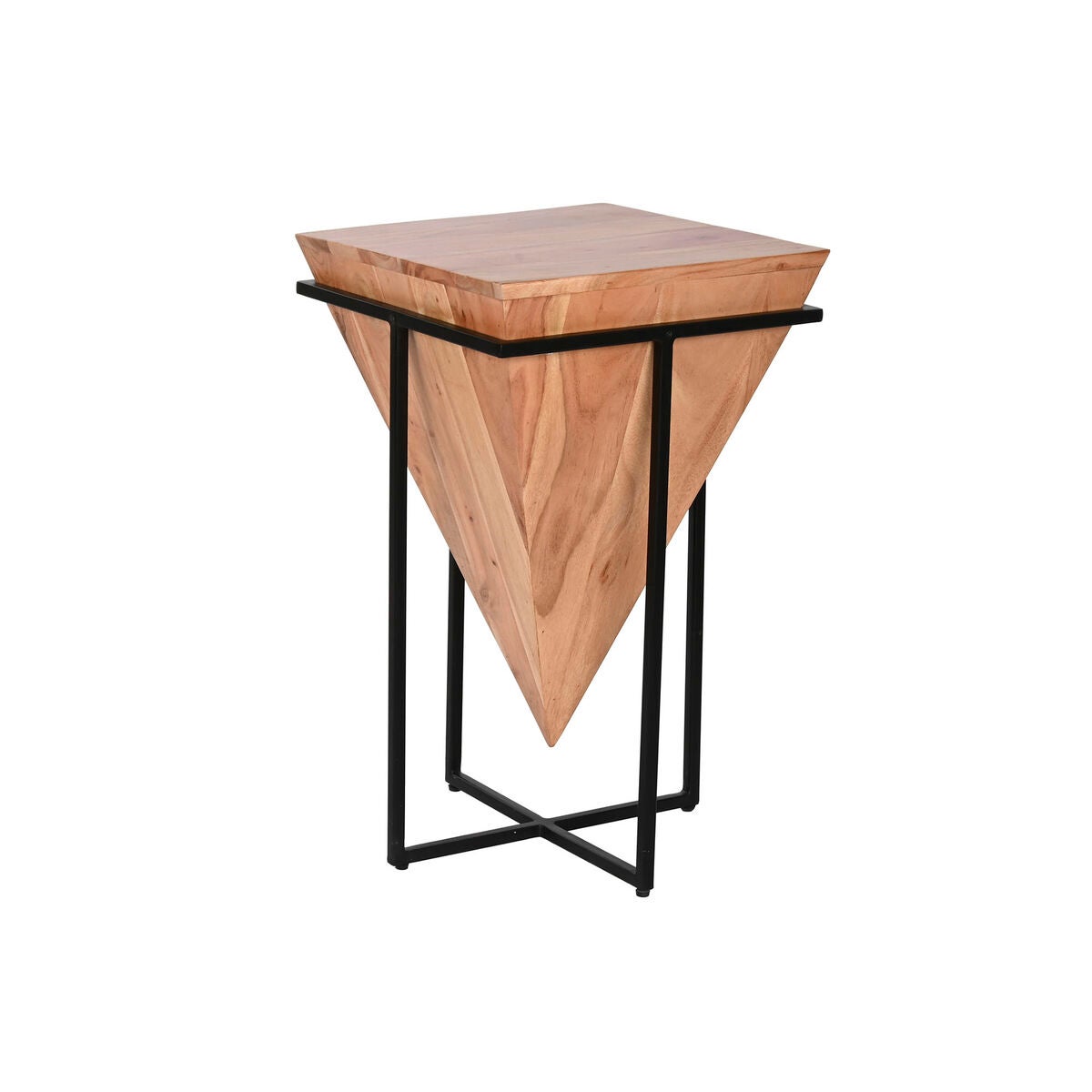 Petite Table d'Appoint Home ESPRIT Marron Noir Métal Acacia 41 x 41 x ...