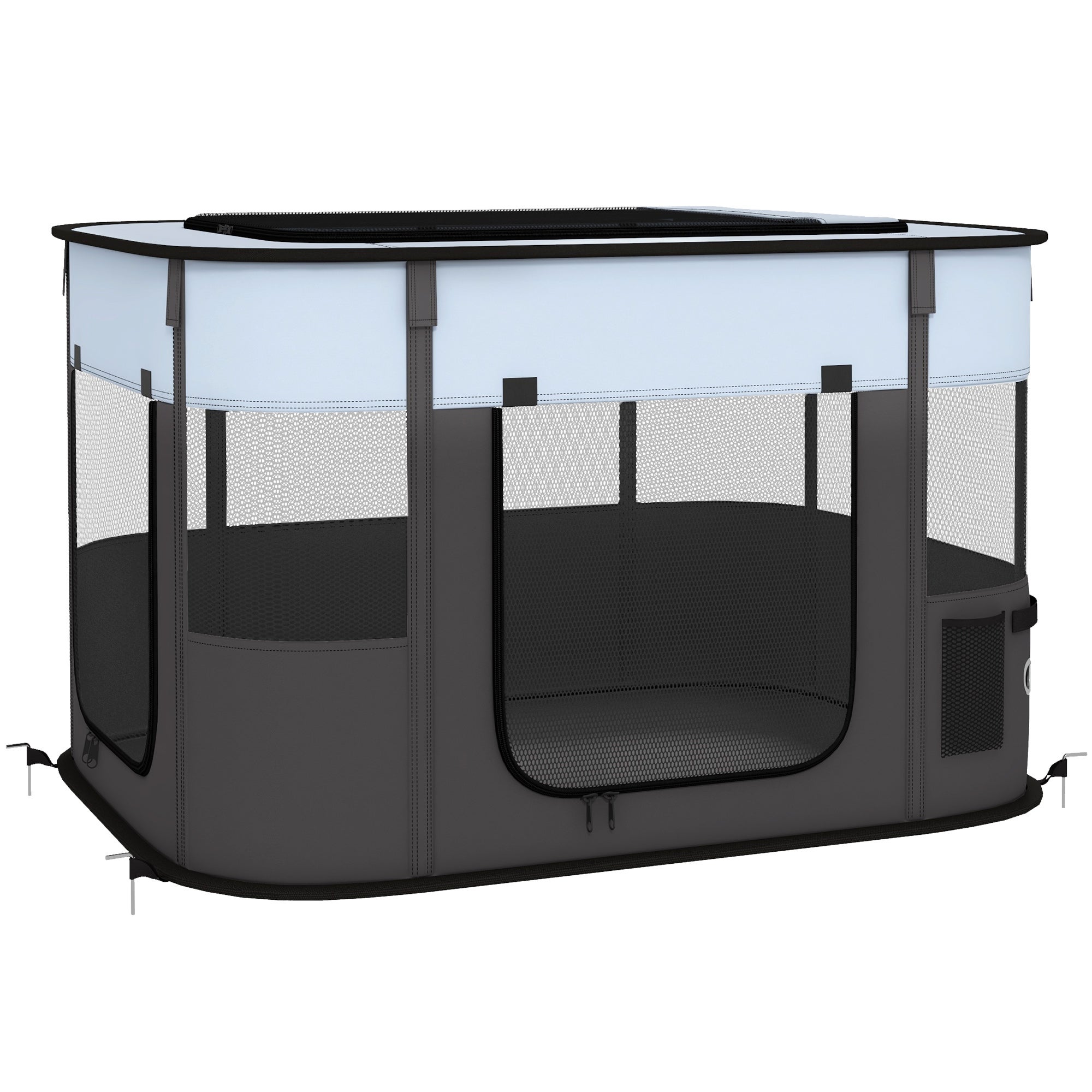 Corral para Cachorros Plegable con Puertas y Ventana,Red Transpirable ...
