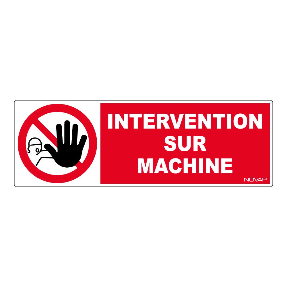 Panneau Intervention sur machine - Rigide 450x150mm - 4062792 | Leroy ...