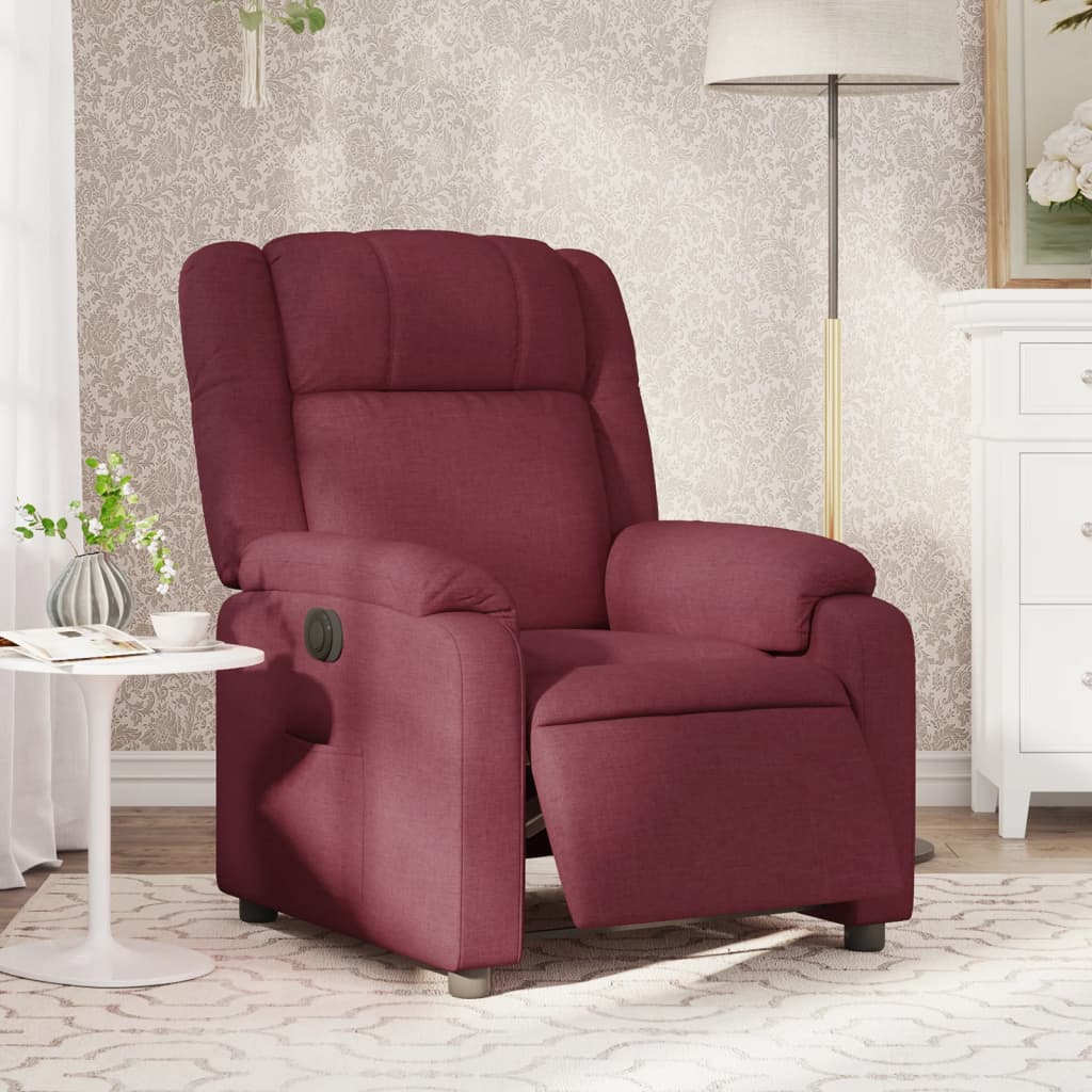 Maison Exclusive - Sillón reclinable eléctrico tela rojo tinto | Leroy ...