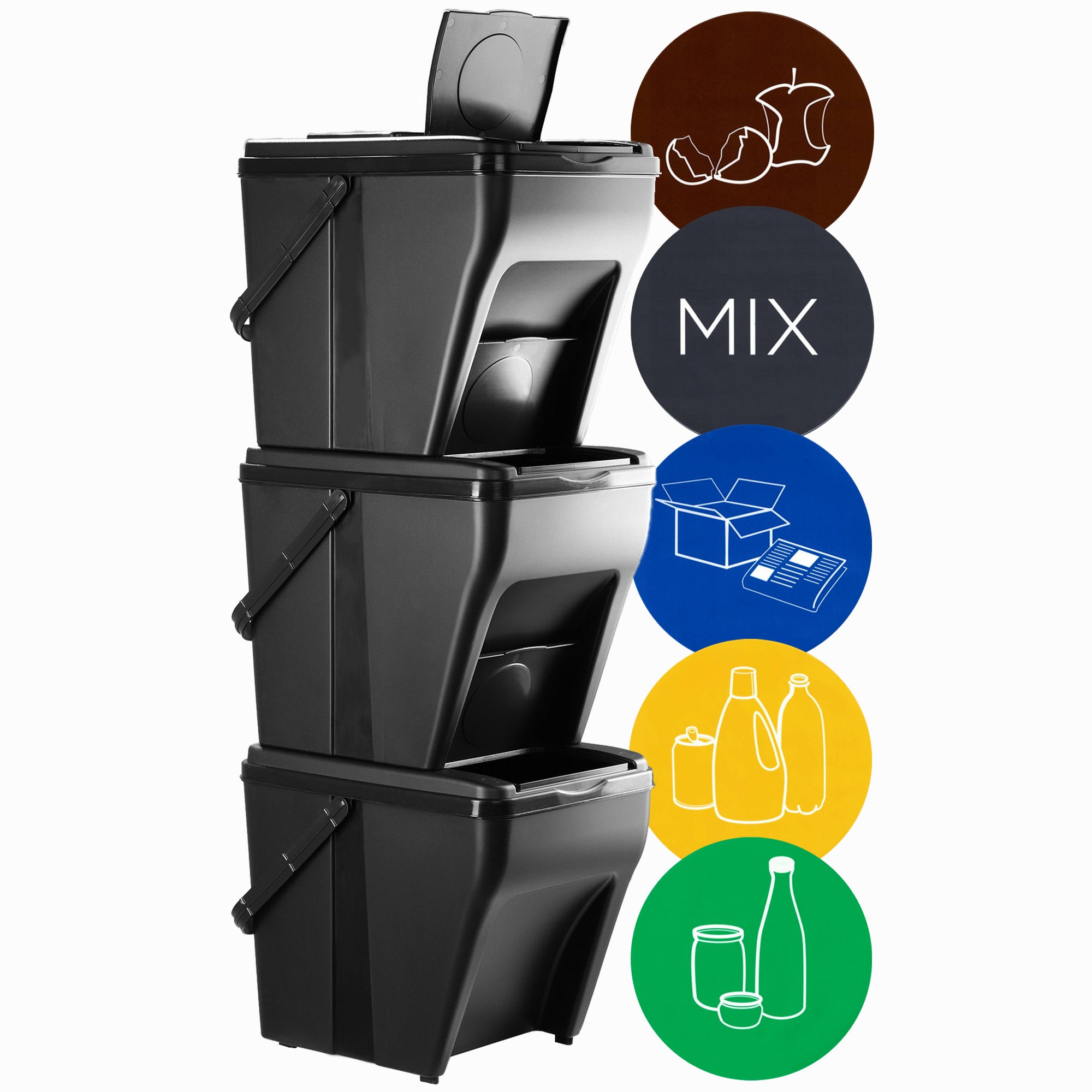 KADAX Poubelles de Tri Sélectif pour la Collecte et le Recyclage des ...