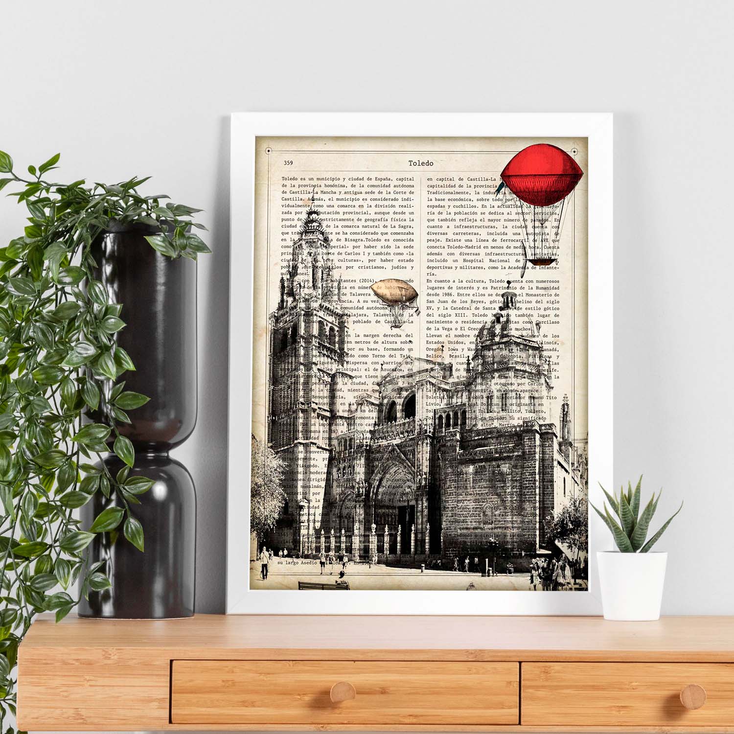 Lamina City De Toledo. Style Vintage. Illustration, Photographie Et ...