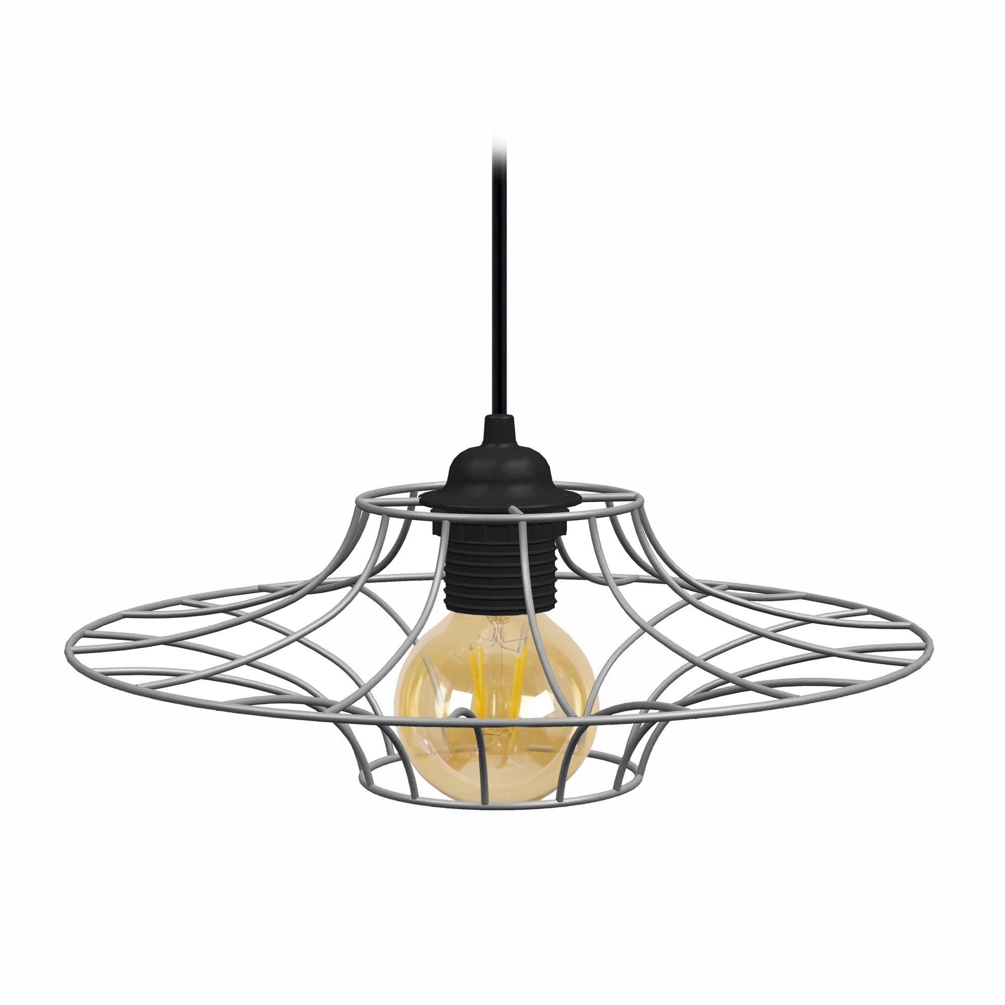 Suspension TOSEL UFO métal noir D 30 x H 70 cm | Leroy Merlin