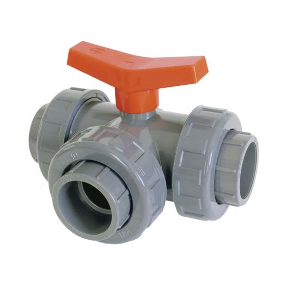 Vanne en PVC, 3 voies "T" Diamètre 50 mm. | Leroy Merlin