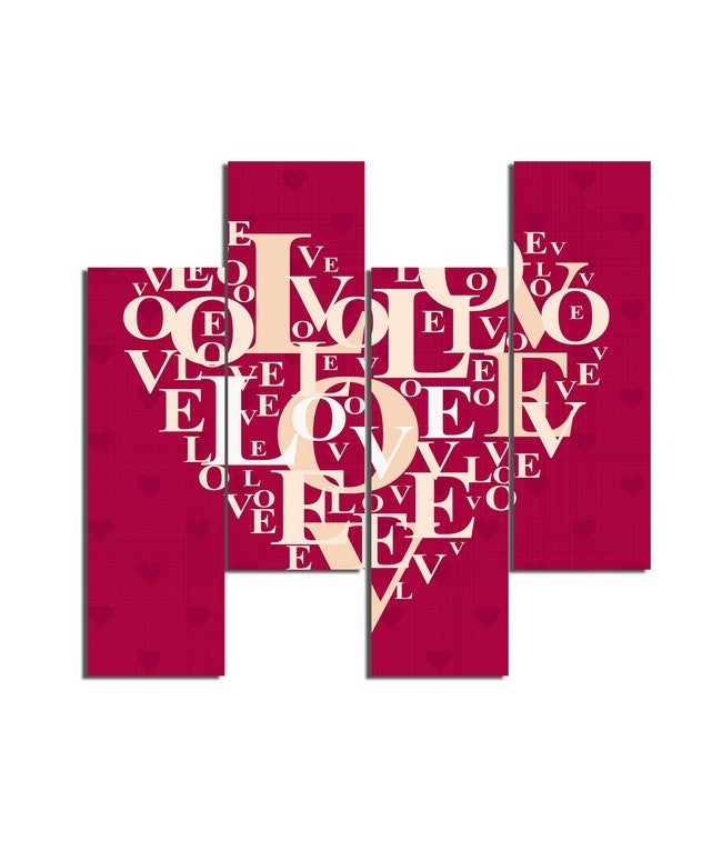 Tableau Saint-valentin Multicouleur - 76 X 0,3 X 50 Cm - Homemania ...