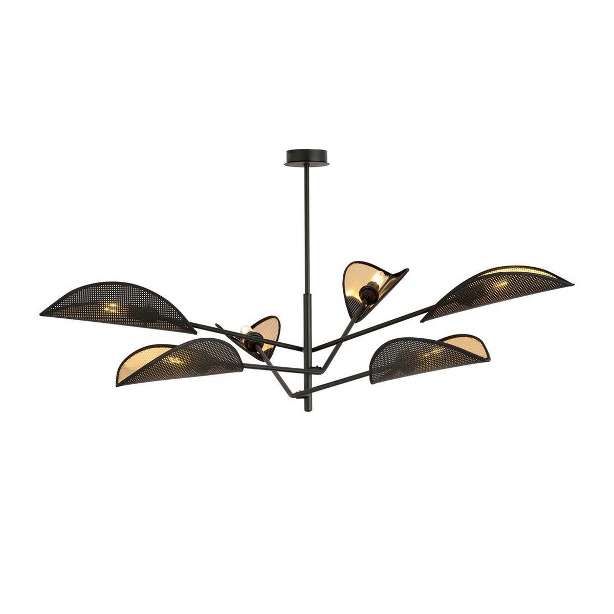 Lámpara de Suspensión Vene 6, Acero, Negro, Seven Design | Leroy Merlin