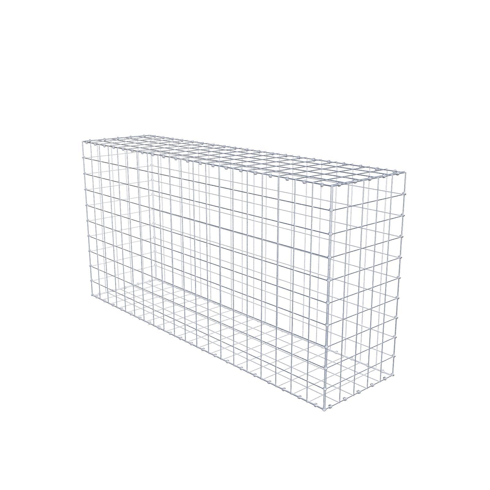 Gabiona - Gabion 200 cm x 100 cm x 50 cm (L x H x P), Taille des mailles 10 x 10 cm, Anneau ...