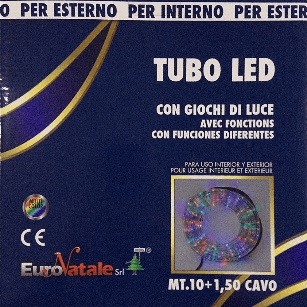 Tubo Led multicolor con motor para exterior 10 metros Euronatale ...