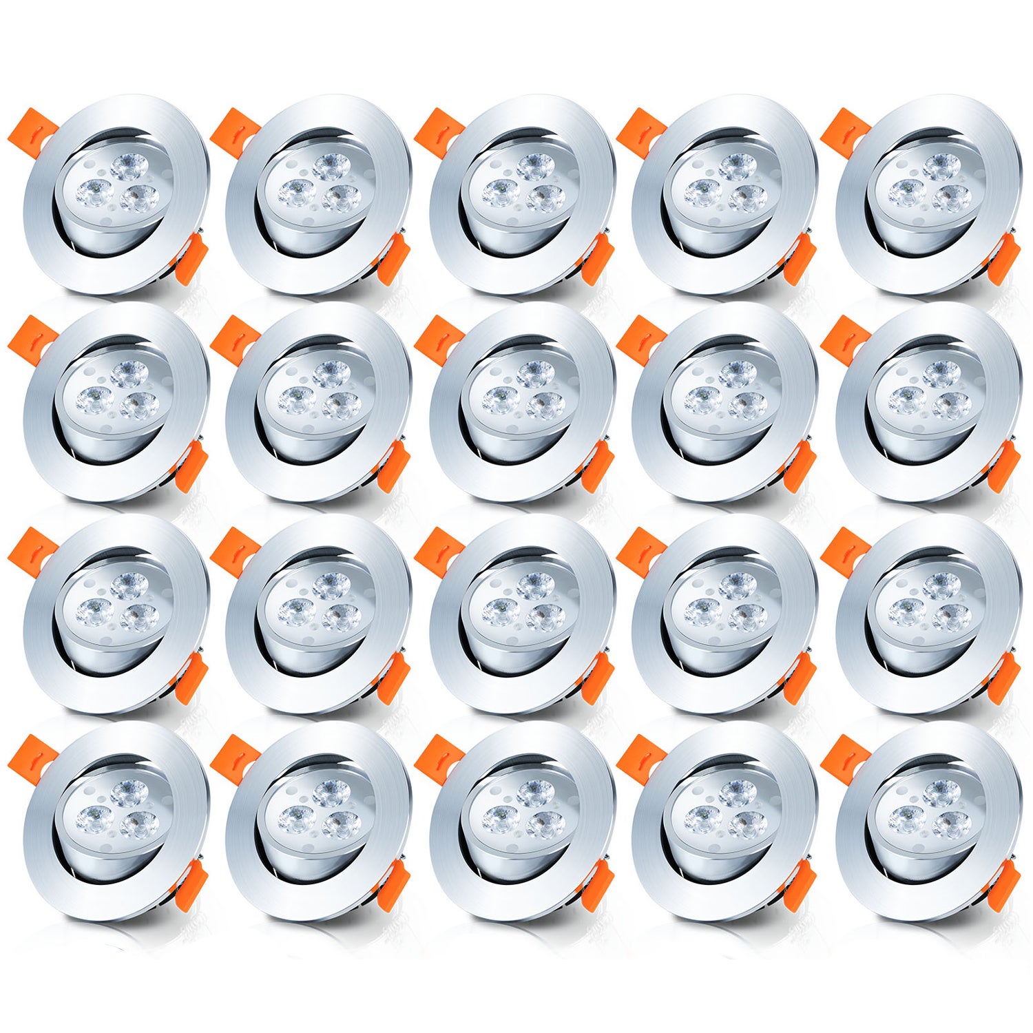 20x LED construido -en Spot construido -En Spot 3W Techo Lightning Spot ...