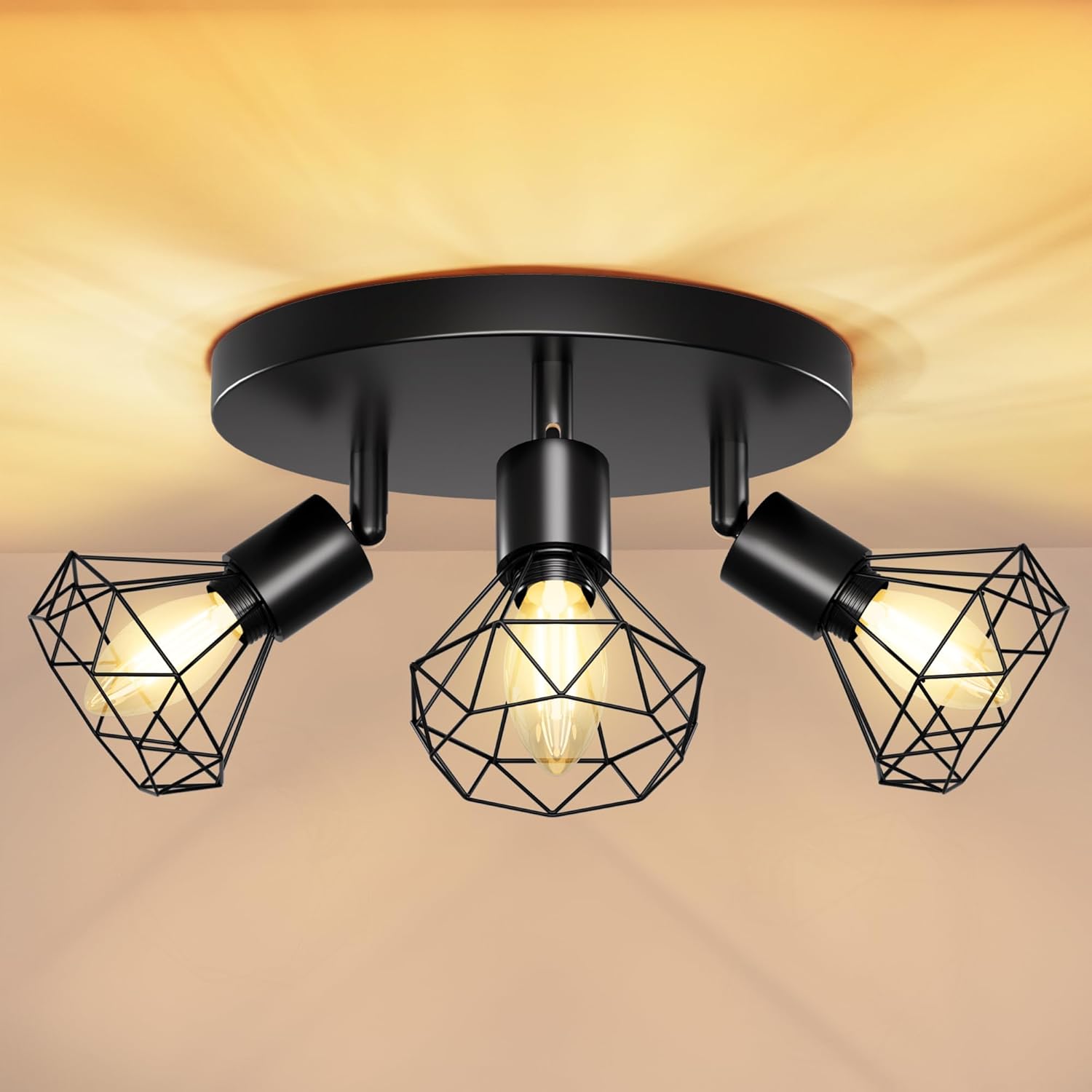 Plafonnier LED orientable à 350° - Plafonnier E14 | Leroy Merlin