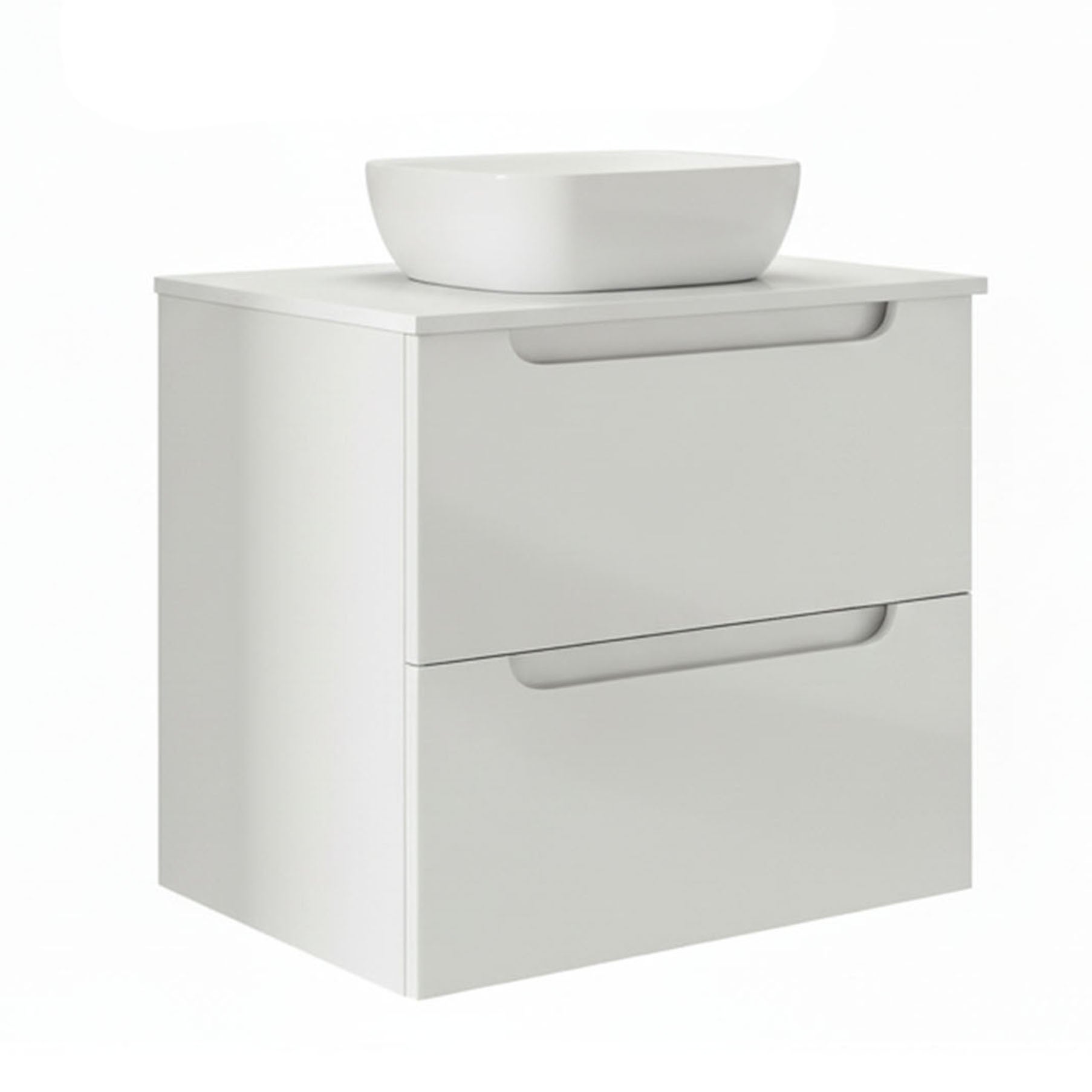 Mueble de baño con Lavabo VICTORIA 60x45 cm acabado Blanco mate 2 ...