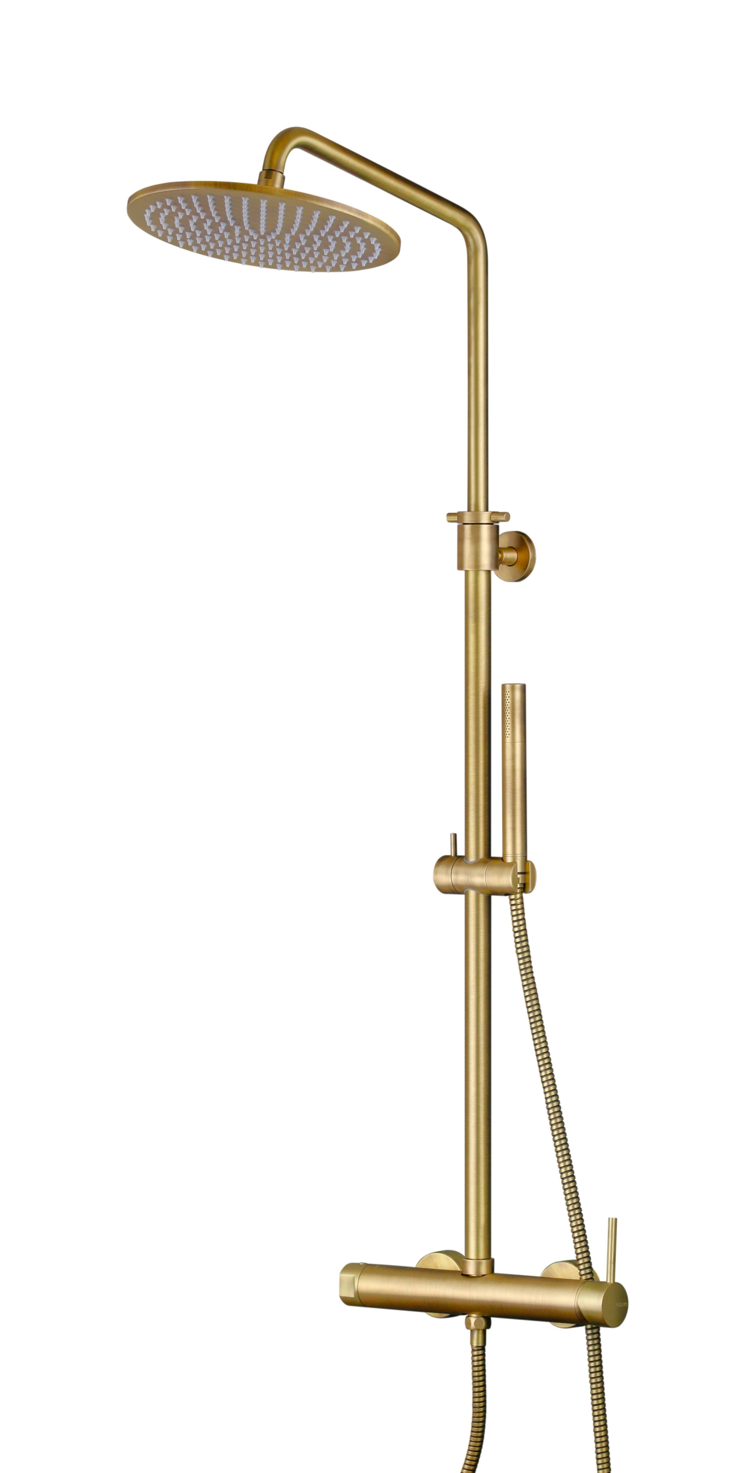 Colonne de douche en bronze avec mitigeur mécanique et inverseur à 2 ...