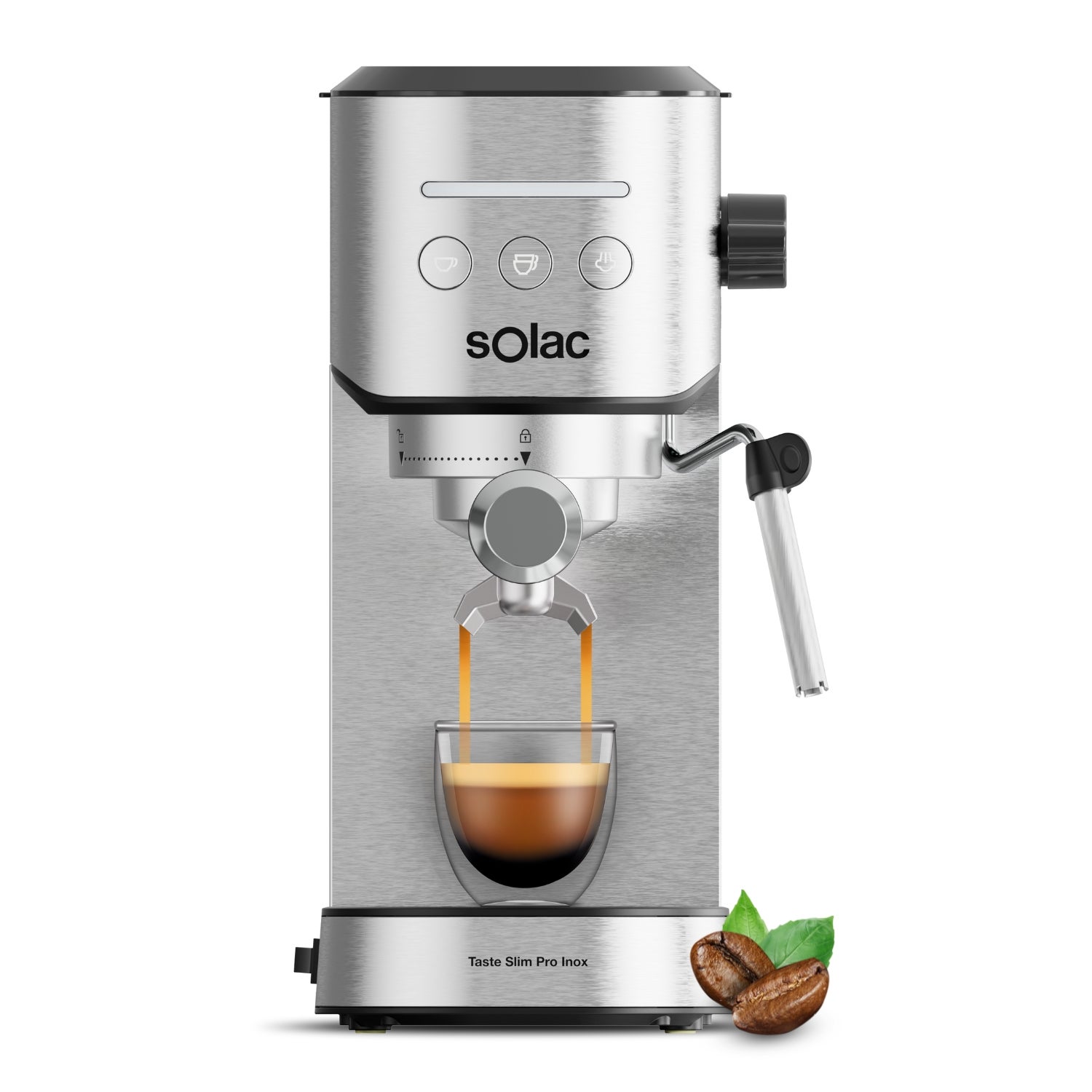 Solac Taste Slim Pro Inox - Cafetera Espresso 20 bares | 2 cacillas ...