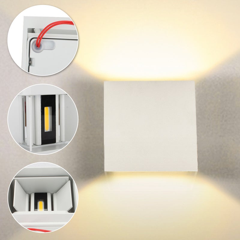 Luz de pared LED IP65 Ángulo ajustable Lámpara de pasillo interior ...