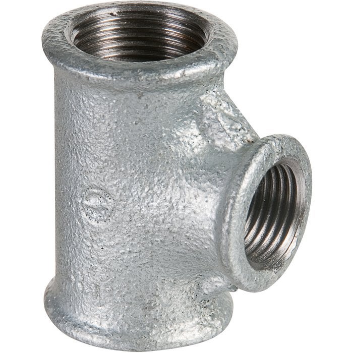 130R - Tee riduzione 1" x 1" x 3/4" in ghisa zincata 13005554 | Leroy ...
