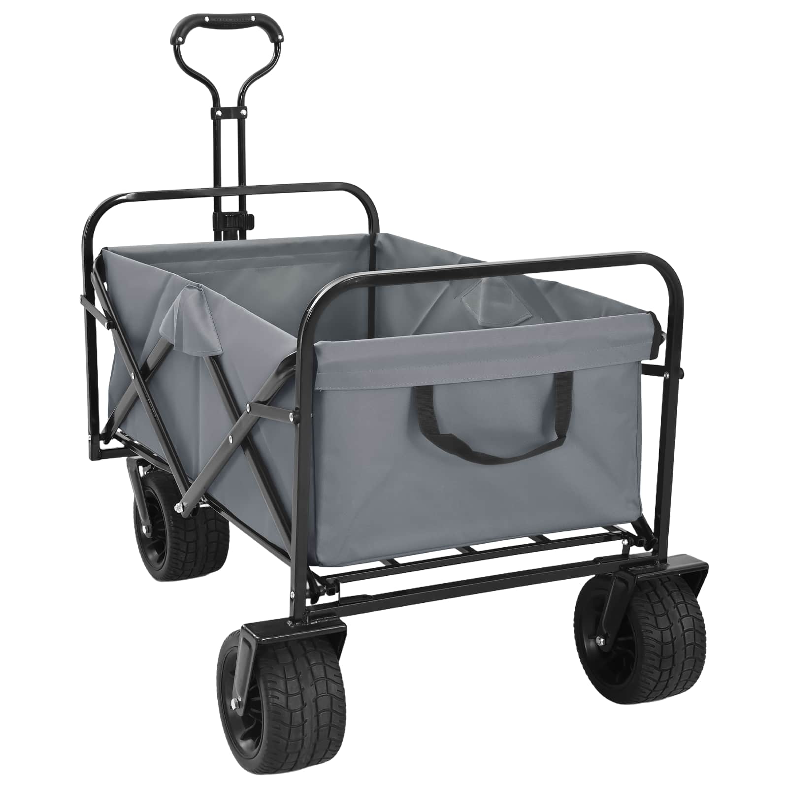 Chariot à Main Pliable Gris 89 x 63 x 96 cm vidaXL | Leroy Merlin