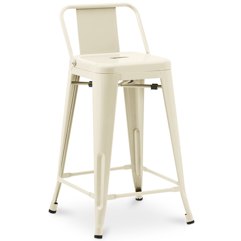 Sgabello da bar con schienale - Design industriale - 60cm - Nuova ...