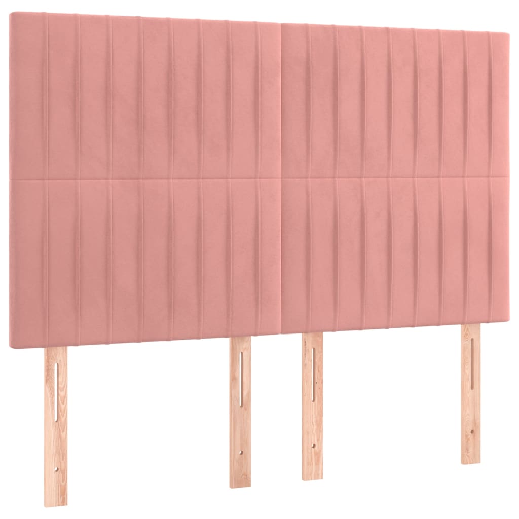 Testiere 4 unità velluto rosa 72x5x78/88 cm | Leroy Merlin