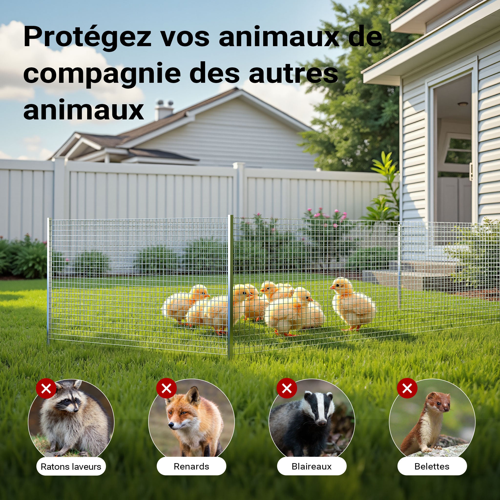 Wiltec Rete metallica per voliera, recinzione Acciaio zincato Rotolo 1m ...